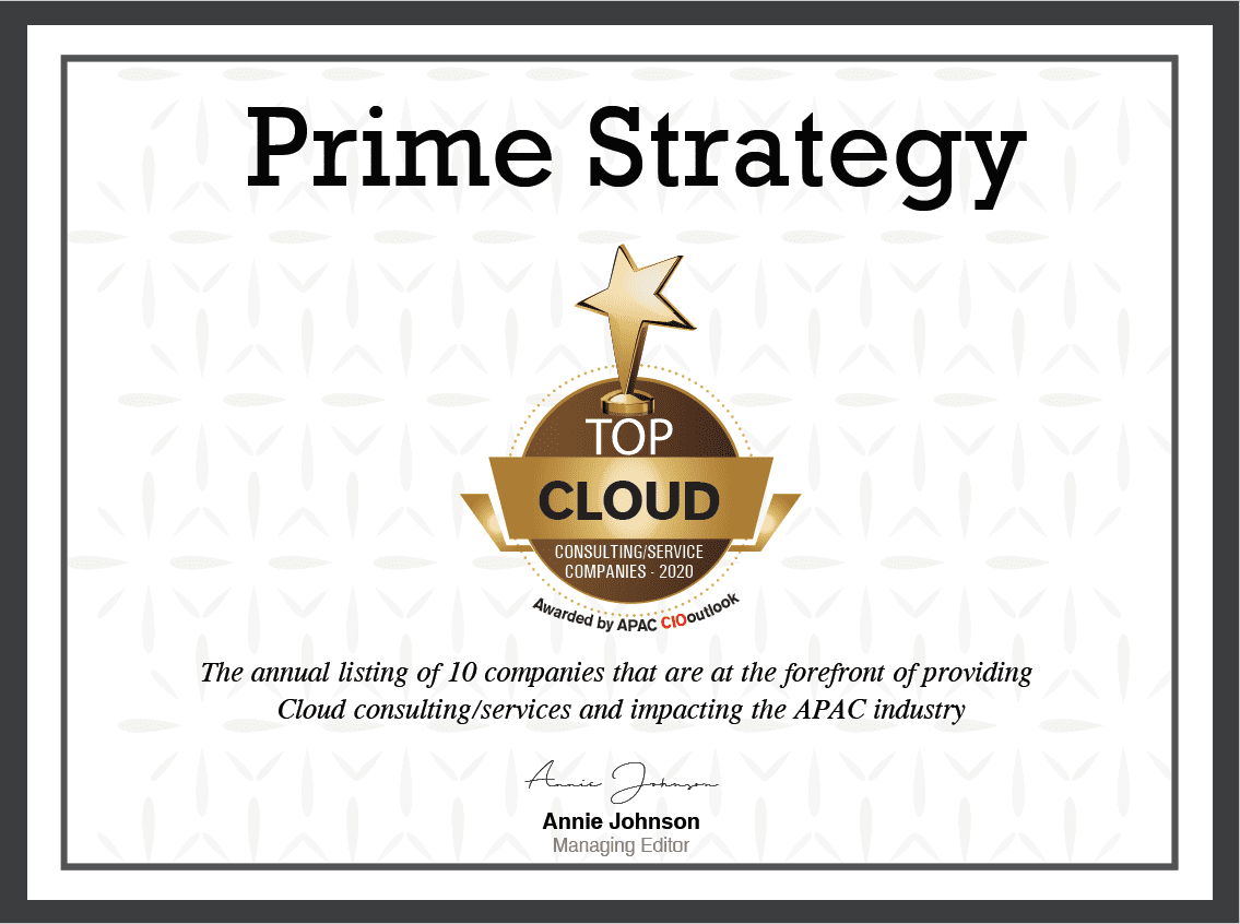 『APAC CIO outlook』誌が選ぶ「クラウドコンサルティング／サービス企業 TOP10」に選出されました - プライム・ストラテジー ...